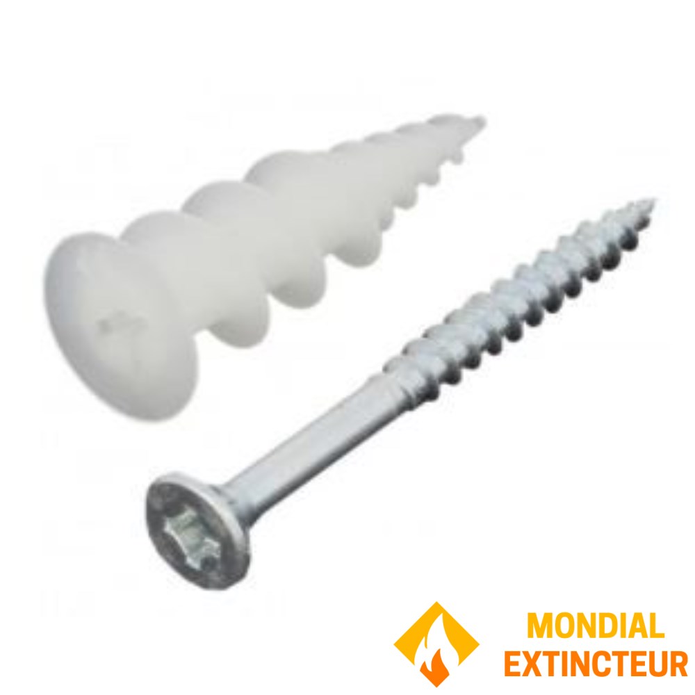 Lot de 50 Chevilles Auto perceuses Nylon 10 X 20 mm pour Placo avec Vis