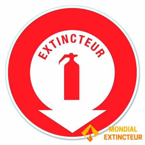 Panneau pictogramme extincteur 100 x 100 mm