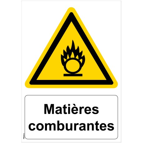 Panneau "Matières comburantes" - PVC A4