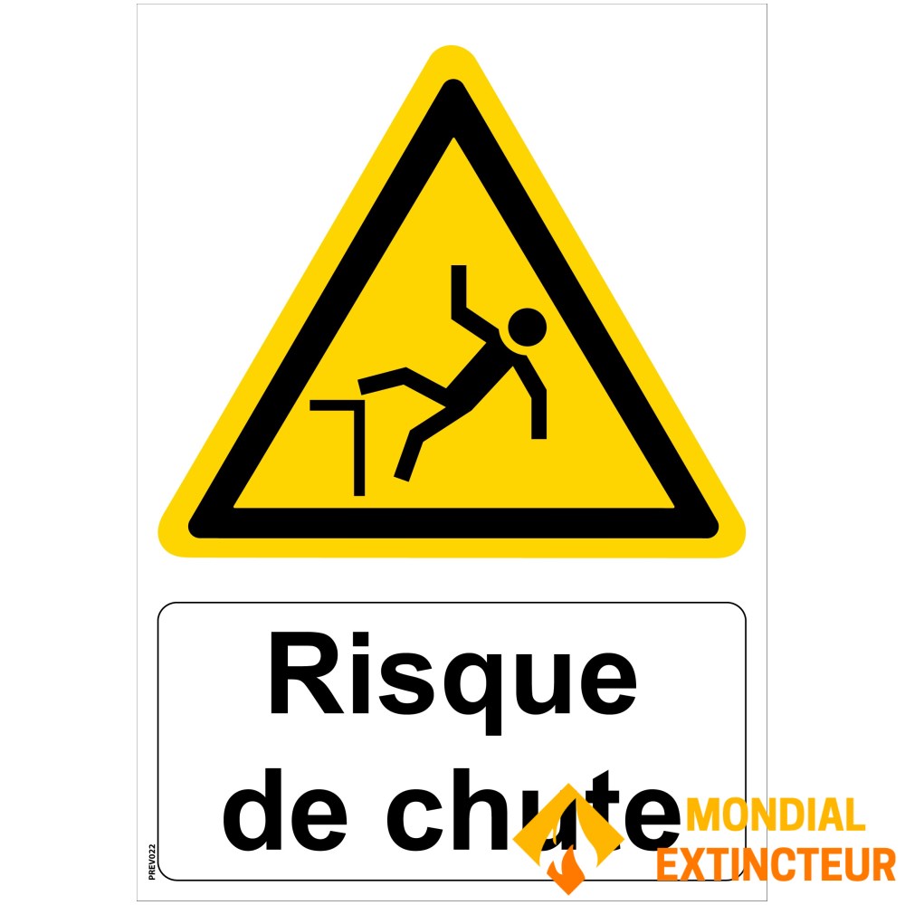 Panneau "Risque de chute" - PVC A4