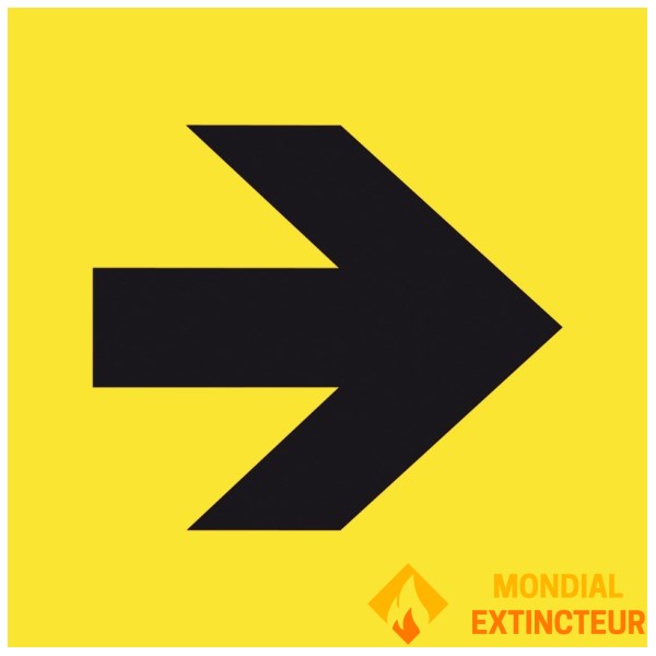 Panneau Flèche jaune – L.200 x H.200 mm
