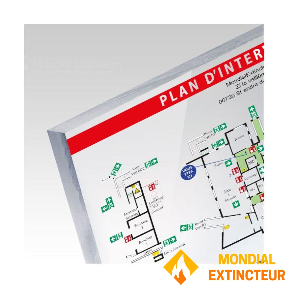 Plan d'intervention - Plexiglass - Format A3