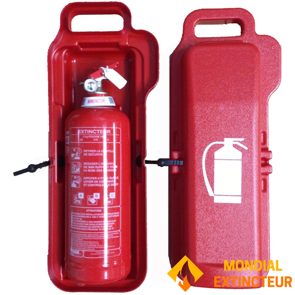Coffret voiture extincteur et étui de transport 1 Kg poudre