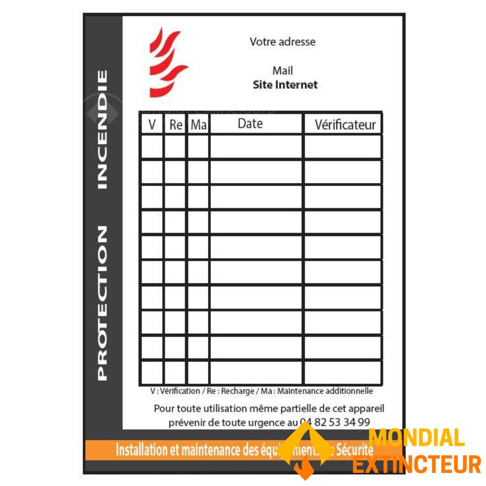 Étiquettes de maintenance personnalisées 74 X 105 mm