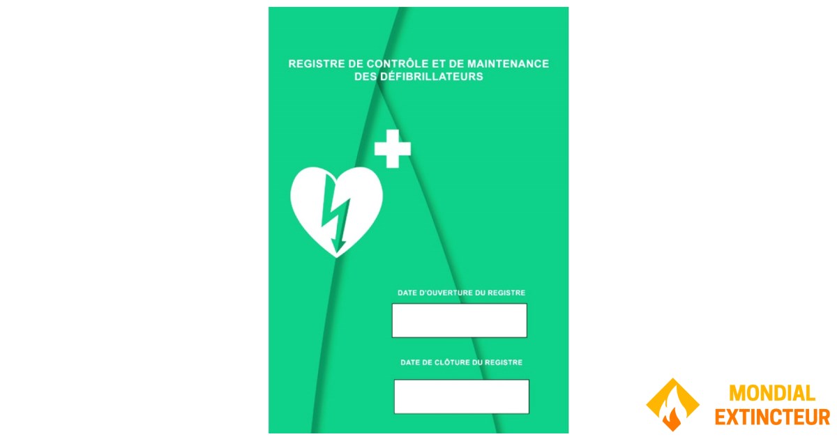 Defibrillator maintenance register - A4 format