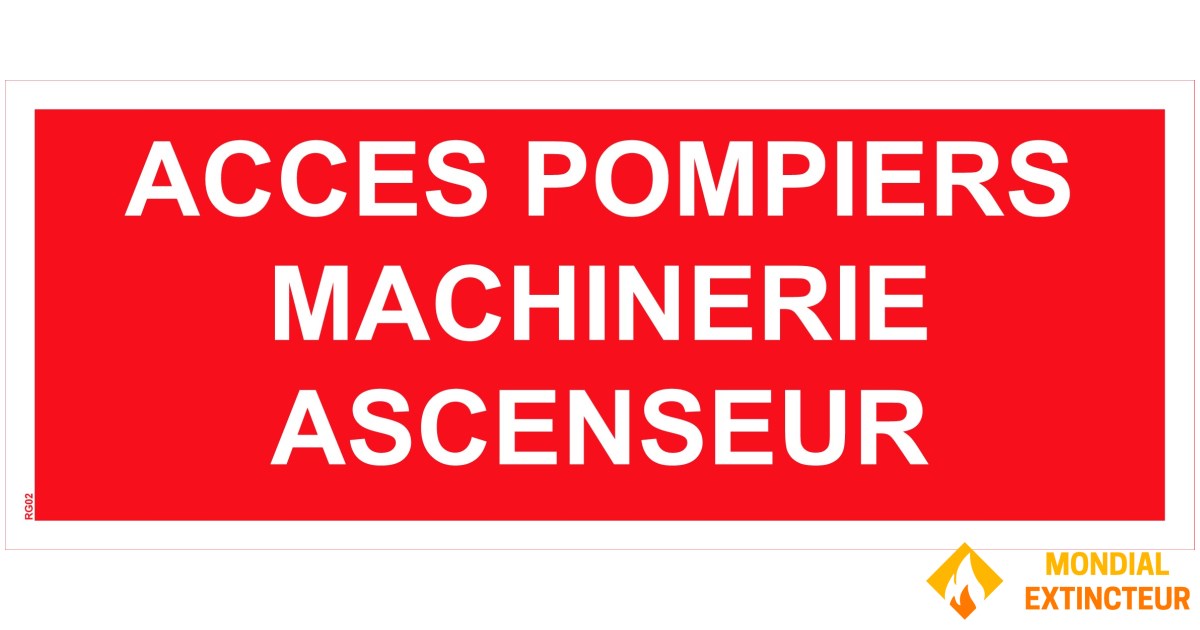 Elevator machinery firefighter access PVC - 200x80 mm