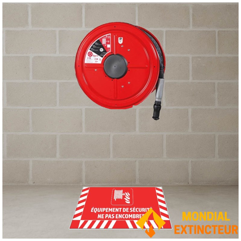 Floor signage for fire extinguishers