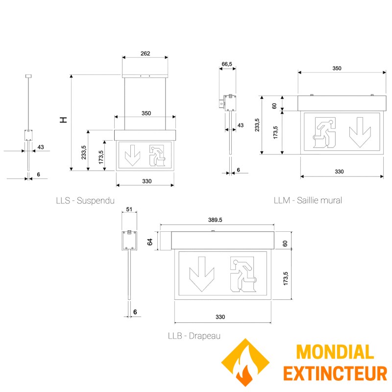 Grand Luxe "LUMINA" drainage unit for central source - Wall flag