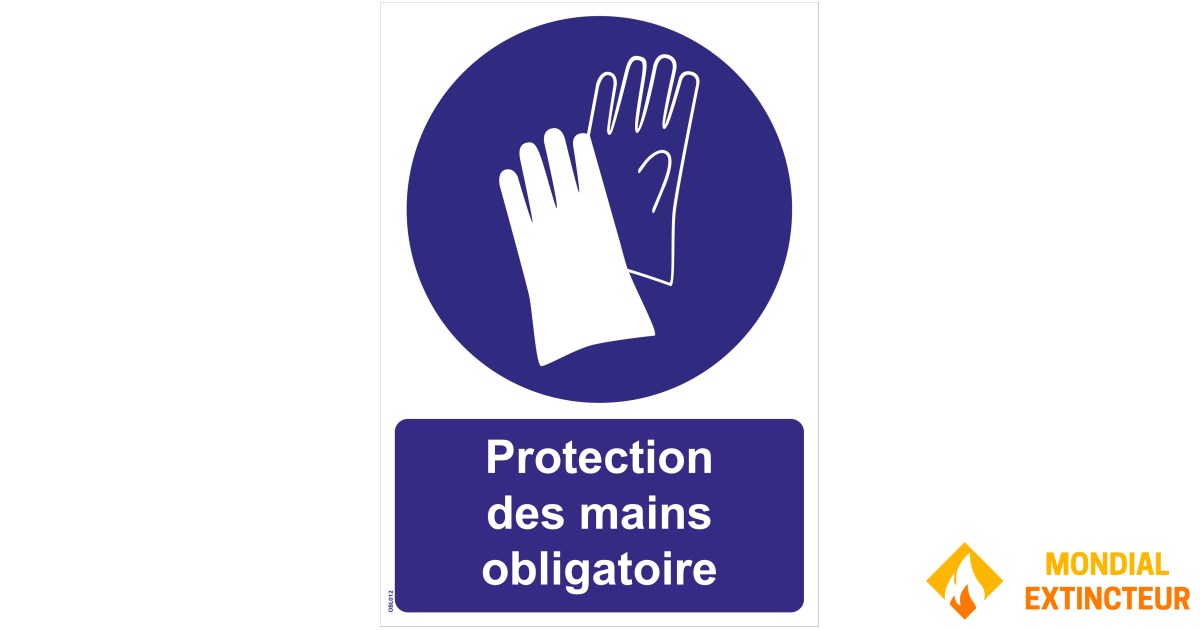 "Mandatory hand protection" signs - PVC A5
