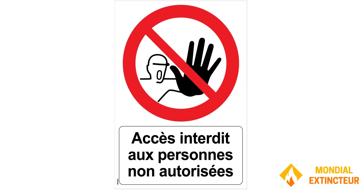 "No unauthorized access" sign - PVC A4