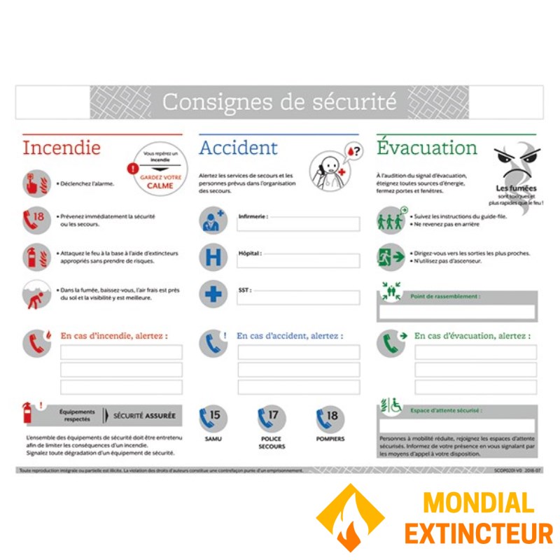Company safety instructions - A4 format - Premium