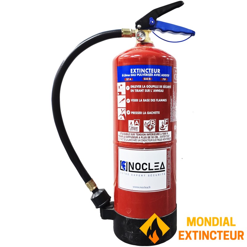 6-litre water-spray fire extinguisher with additive FLUOR-FREE - Class ABF