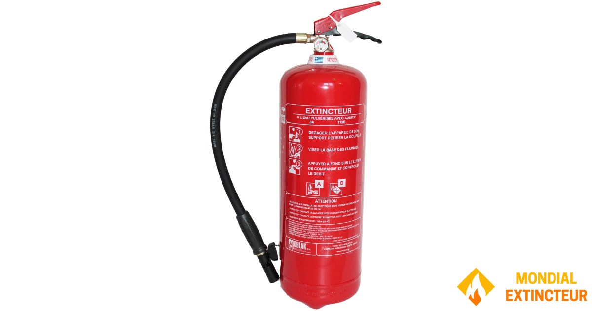 9-litre water spray fire extinguisher with additive - STOCK 2014