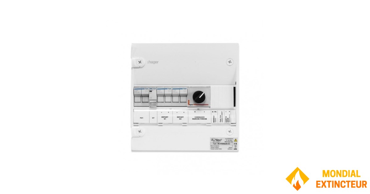 Anti-panic box for 24 or 48 VDC central sources