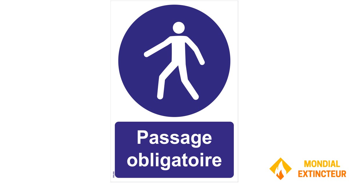 "Compulsory passage" signs - PVC A5