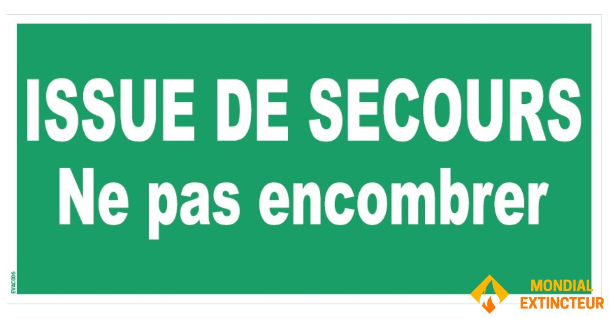 "Emergency exit" evacuation signs - PVC 300x150 mm