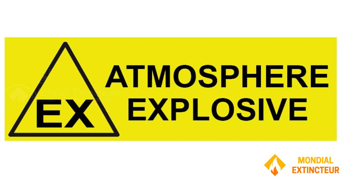 Explosive atmosphere panel - W.300 x H.100 mm