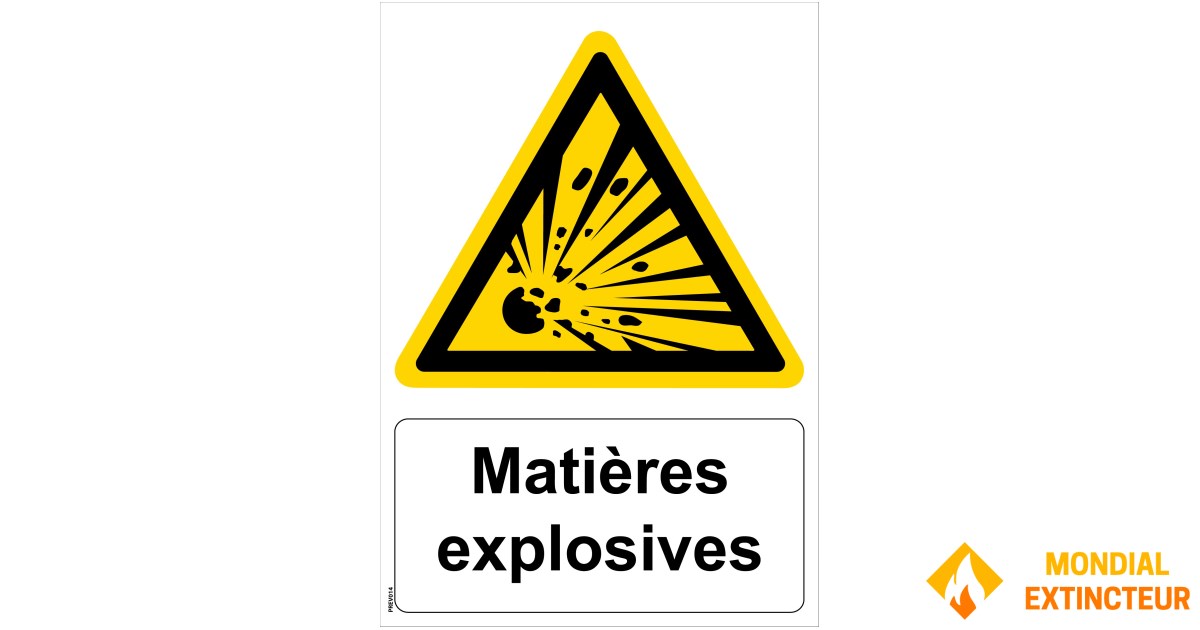 "Explosive substances" sign - PVC A4