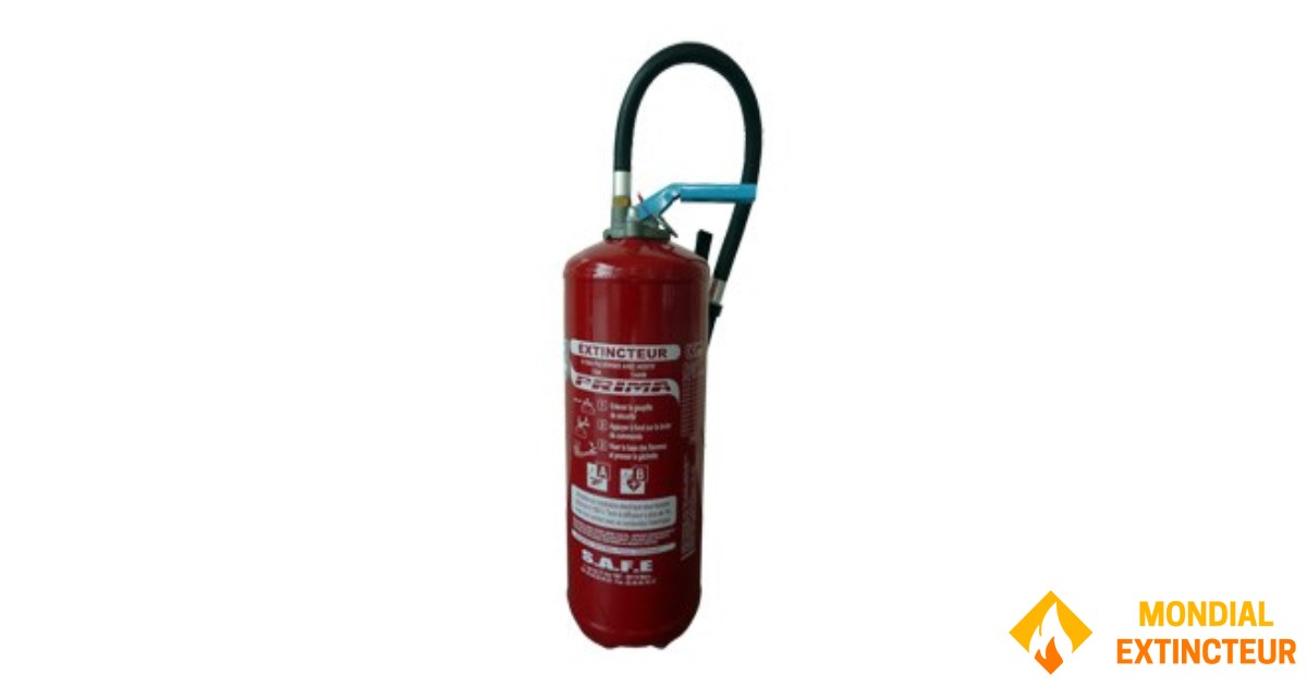 Fire extinguisher - 9 Litres + Additive - N.F standard - Auxiliary pressure
