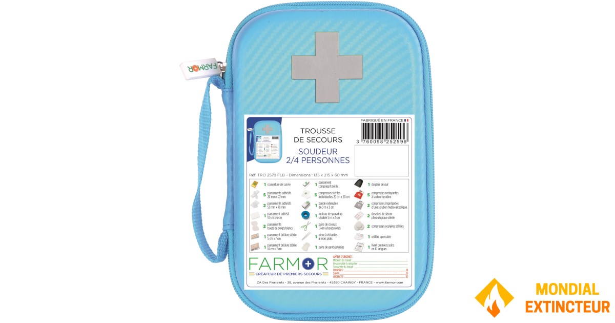 First aid kit for welders - 2/4 persons