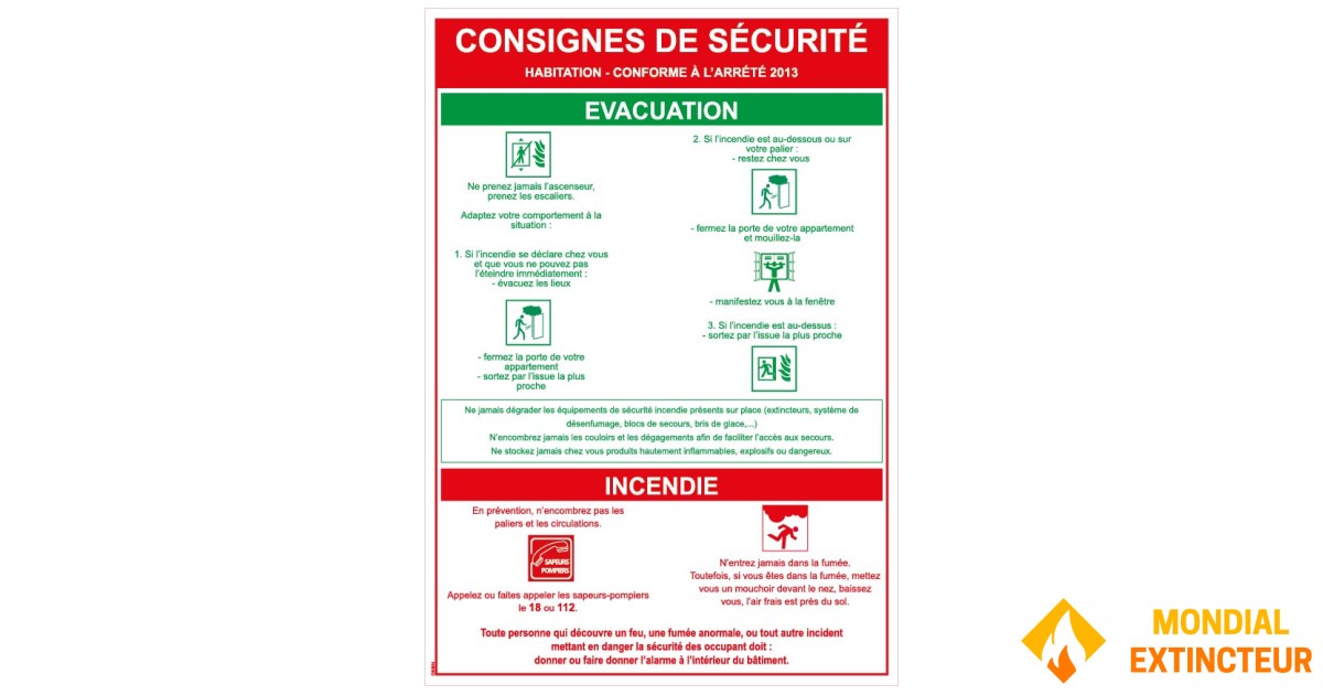 Home safety instructions - PVC A4