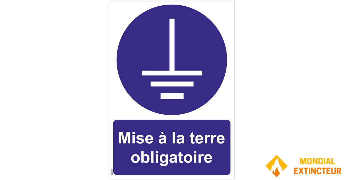 "Mandatory earthing" signs - PVC A4