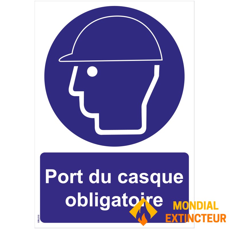 "Mandatory helmet" signs - PVC A4