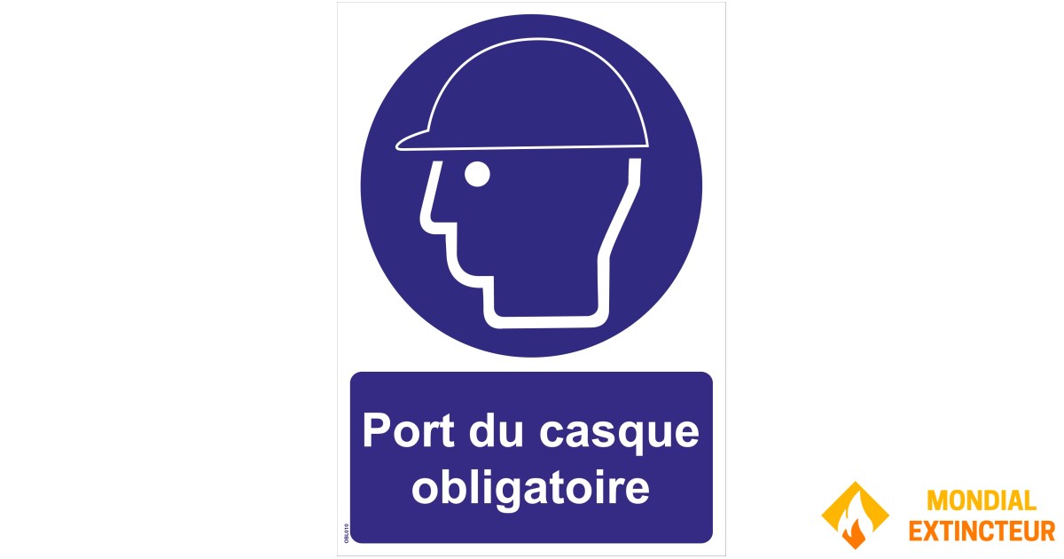 "Mandatory helmet" signs - PVC A5