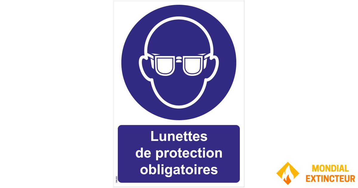"Mandatory safety goggles" signs - PVC A4