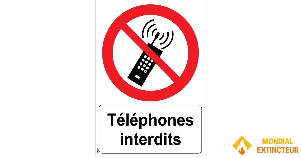"No phones allowed" sign - PVC A4