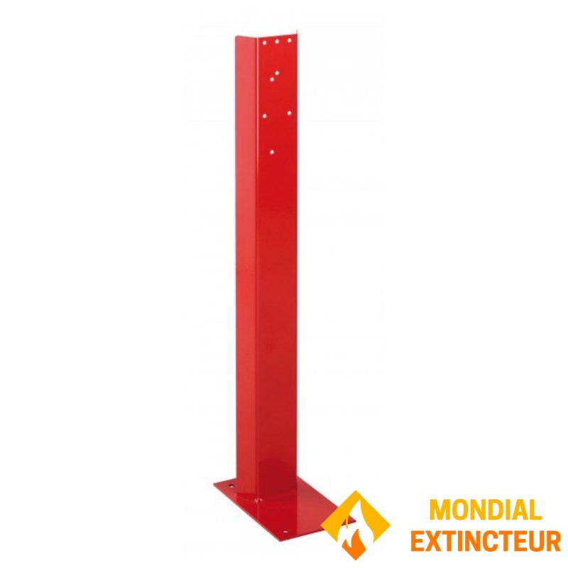 Red Steel Fire Extinguisher Post Support