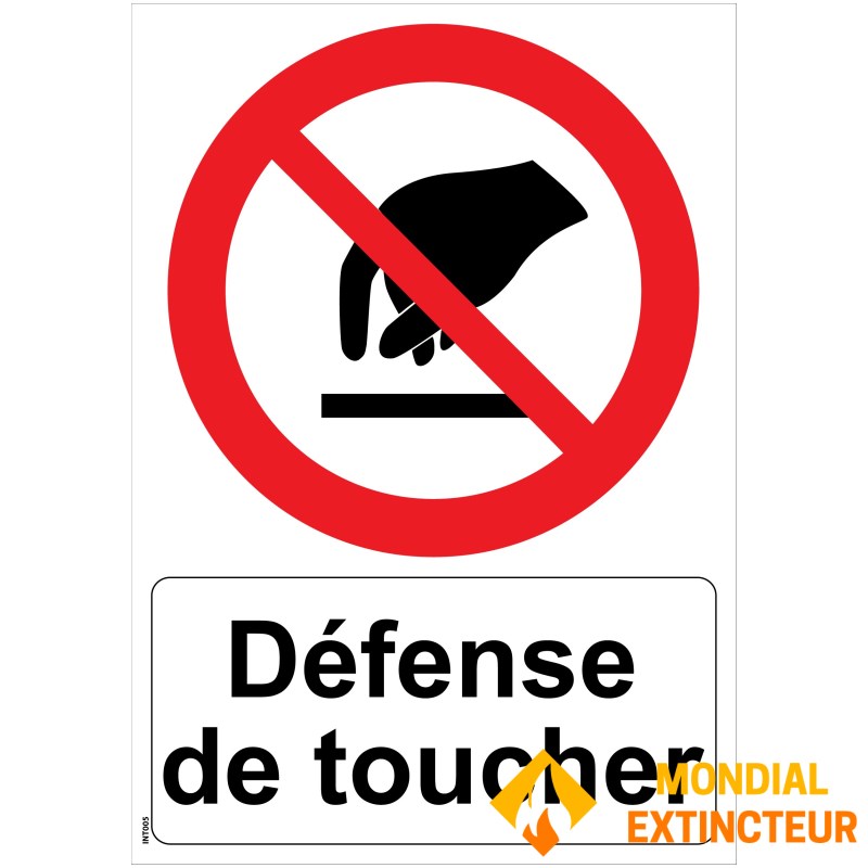Señal de "prohibido tocar" - PVC A4