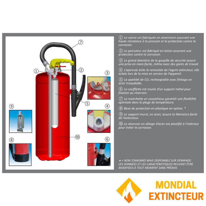 Extincteur Pression Auxiliaire 6 Kg poudre ABC ANAF - DESTOCKAGE 2024