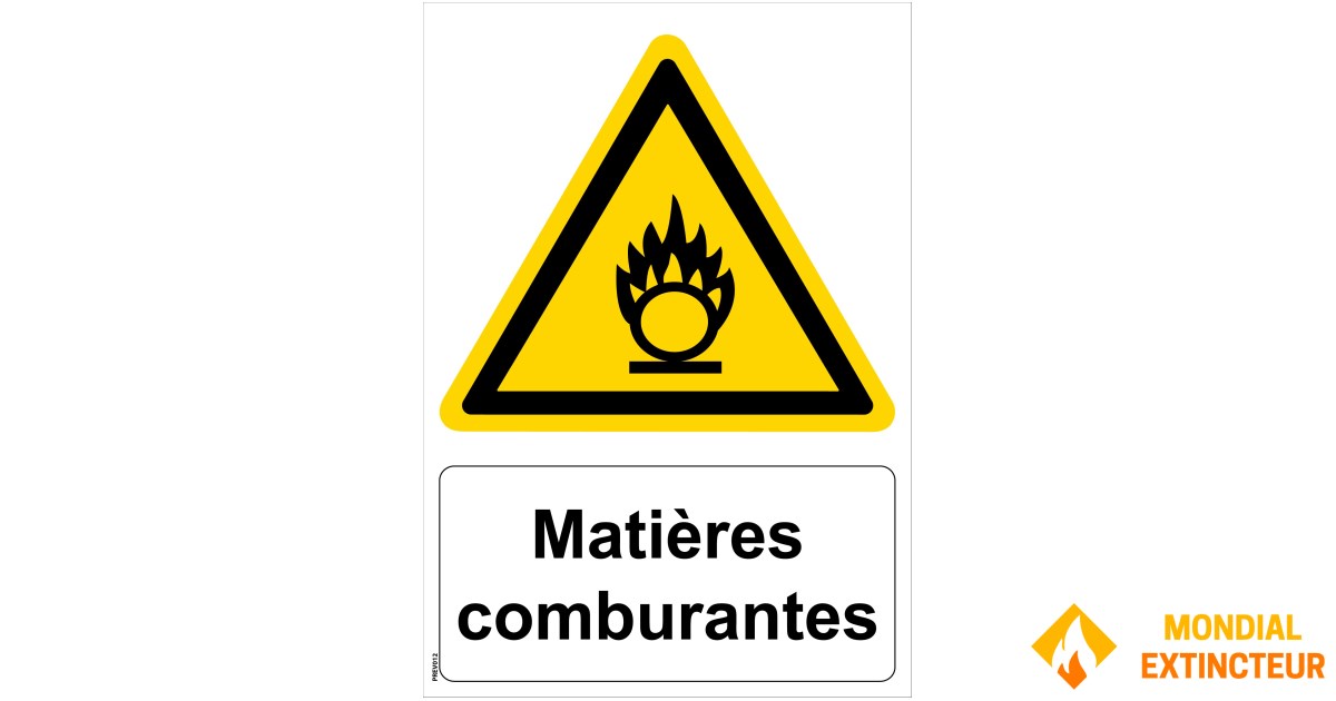 Panneau "Matières comburantes" - PVC A4
