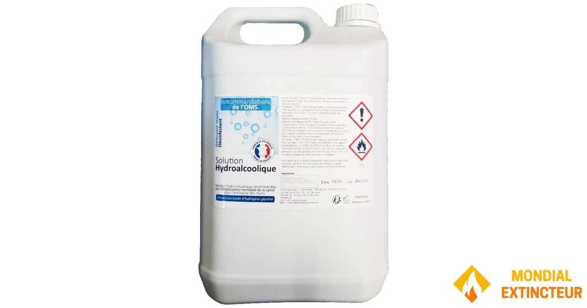 Solution hydroalcoolique - Bidon de 5 Litres