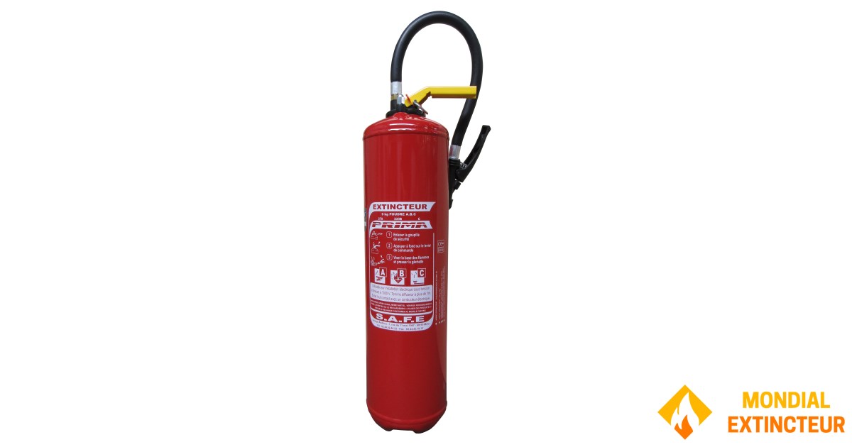 Poederblusser 9 Kg ABC - Hulpdruk - Merk ANDRIEU