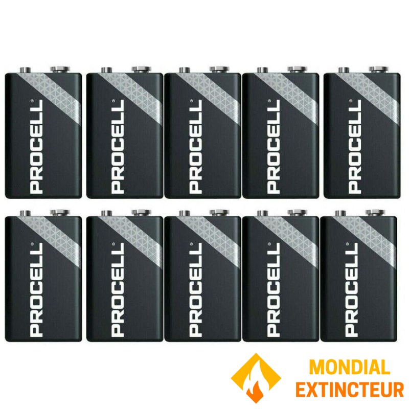10 adet DURACELL 9V 6LR61 PROCELL alkalin pil kutusu